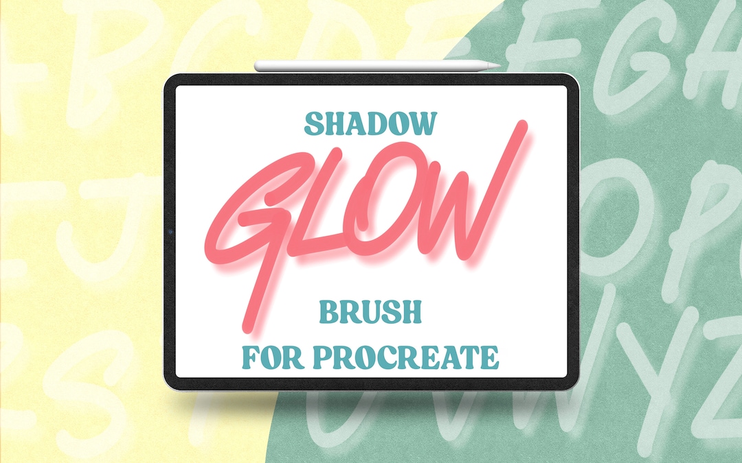 Shadow Glow Procreate Brush | iPad Lettering | Instant Download ...