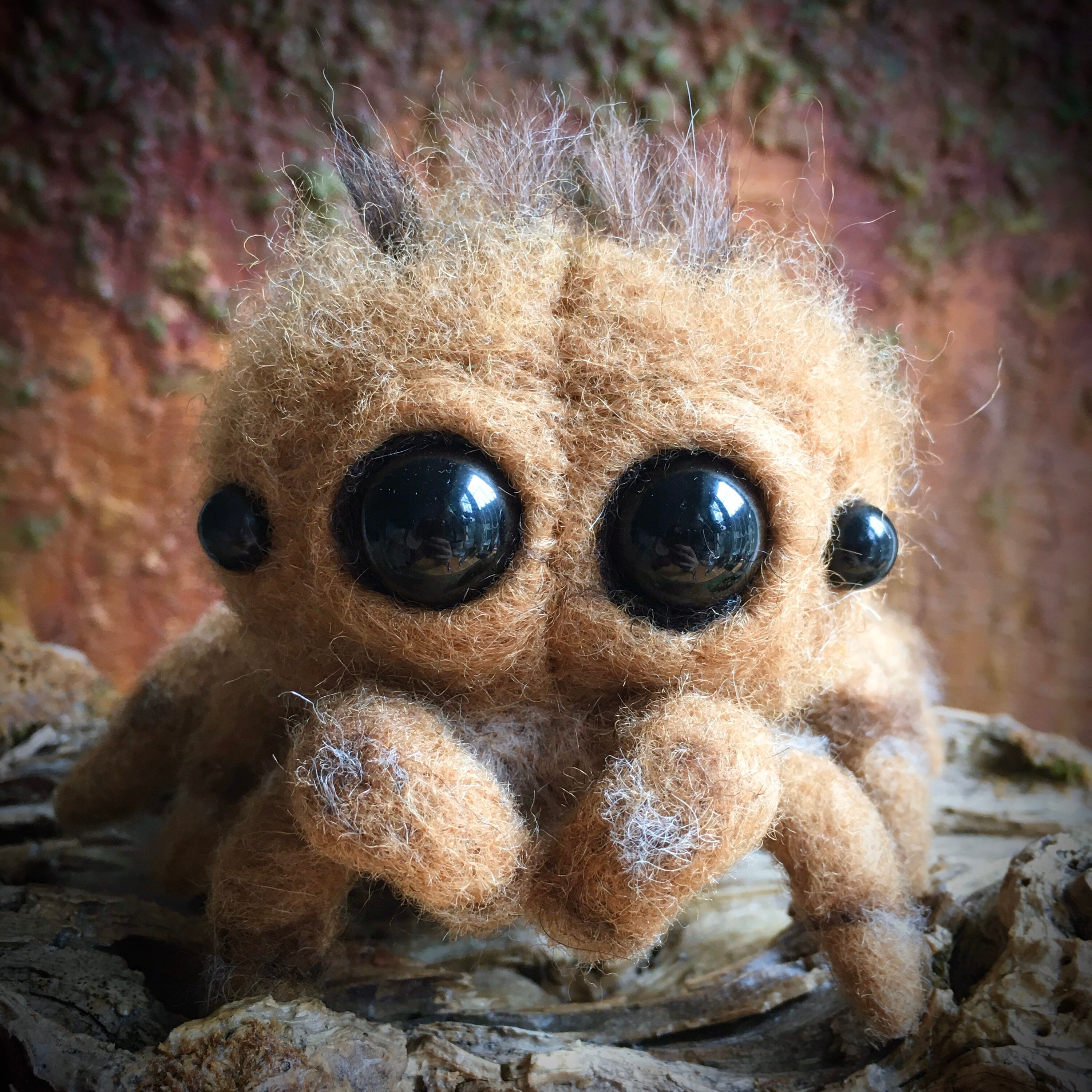 Huge Jumping spider figurine Halloween party decor Wool | Etsy