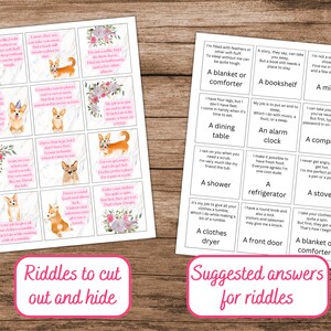 Printable Corgi Scavenger Hunt Children's Party Game, Puppy Birthday ...