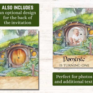 Editable Fantasy Shire First Birthday Invitation, One to Rule Them All ...
