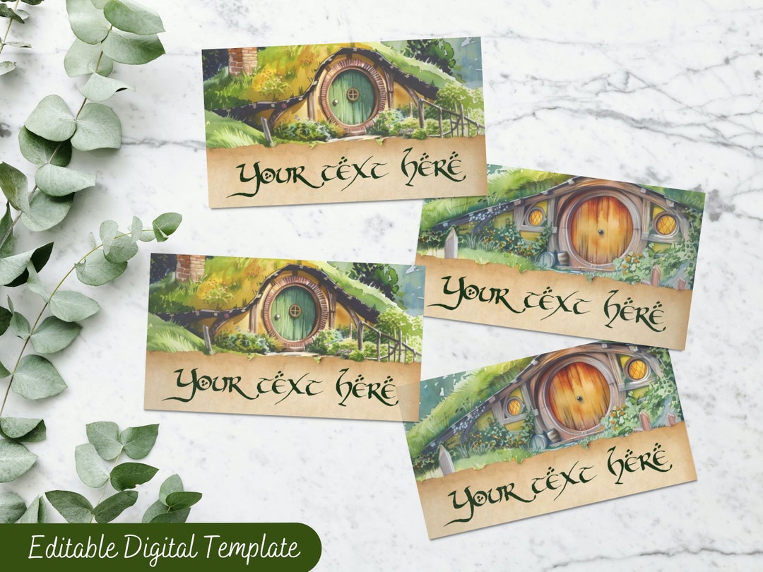 Editable Fantasy Shire Labels, Magic Ring Food Signs, Cottage Custom ...