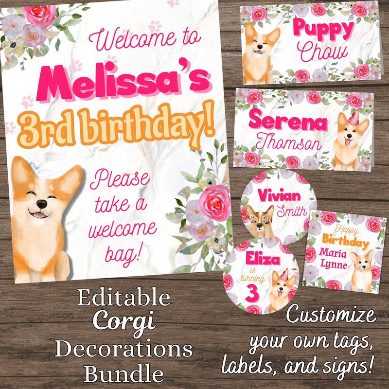 Corgi Birthday Decorations - Etsy