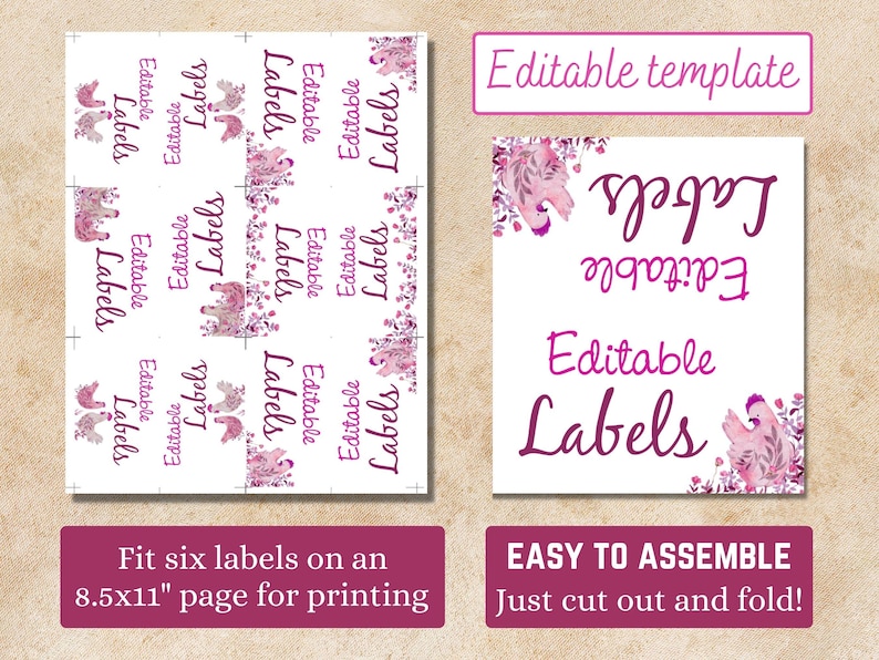 Editable Pink Chicken Decorations Bundle, Cute Farm Animal Birthday ...