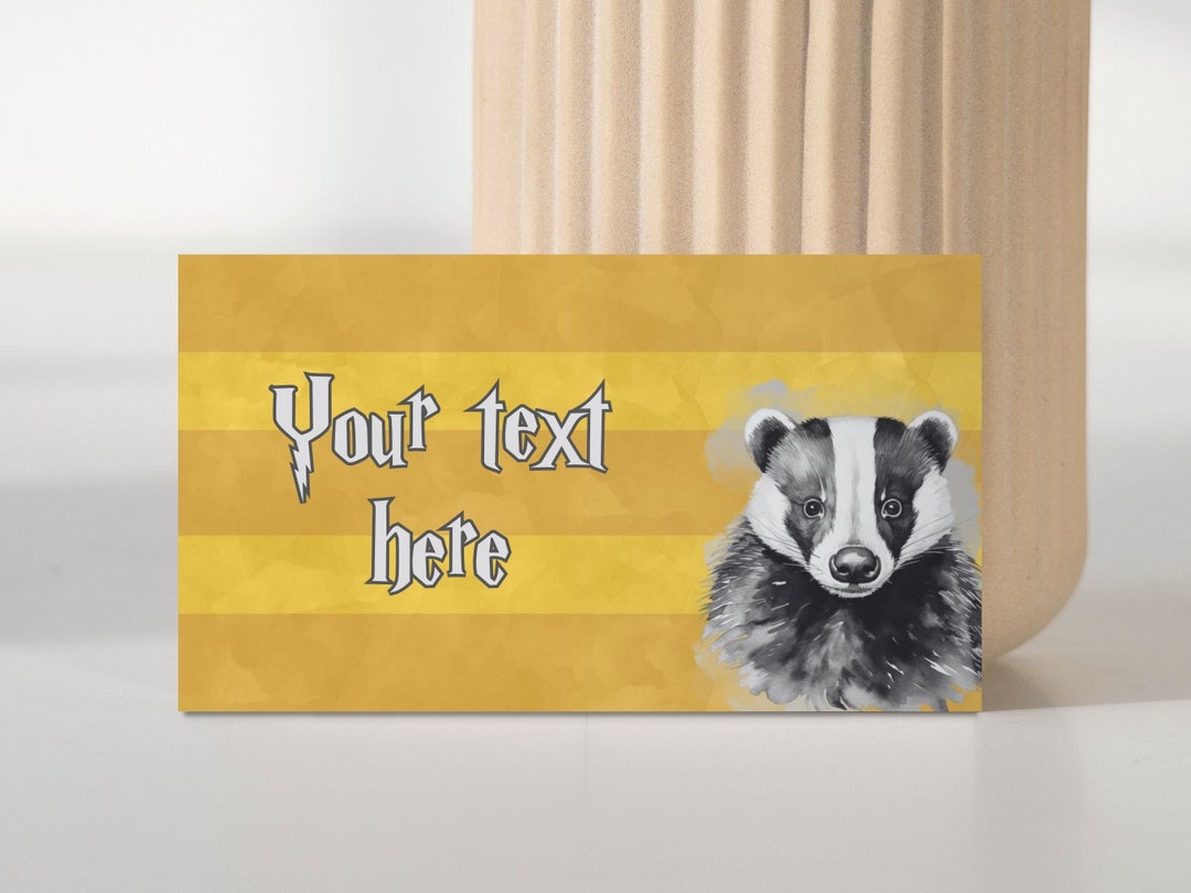 Editable Wizard School Yellow Badger Labels, Magic Food Sign, Witch ...