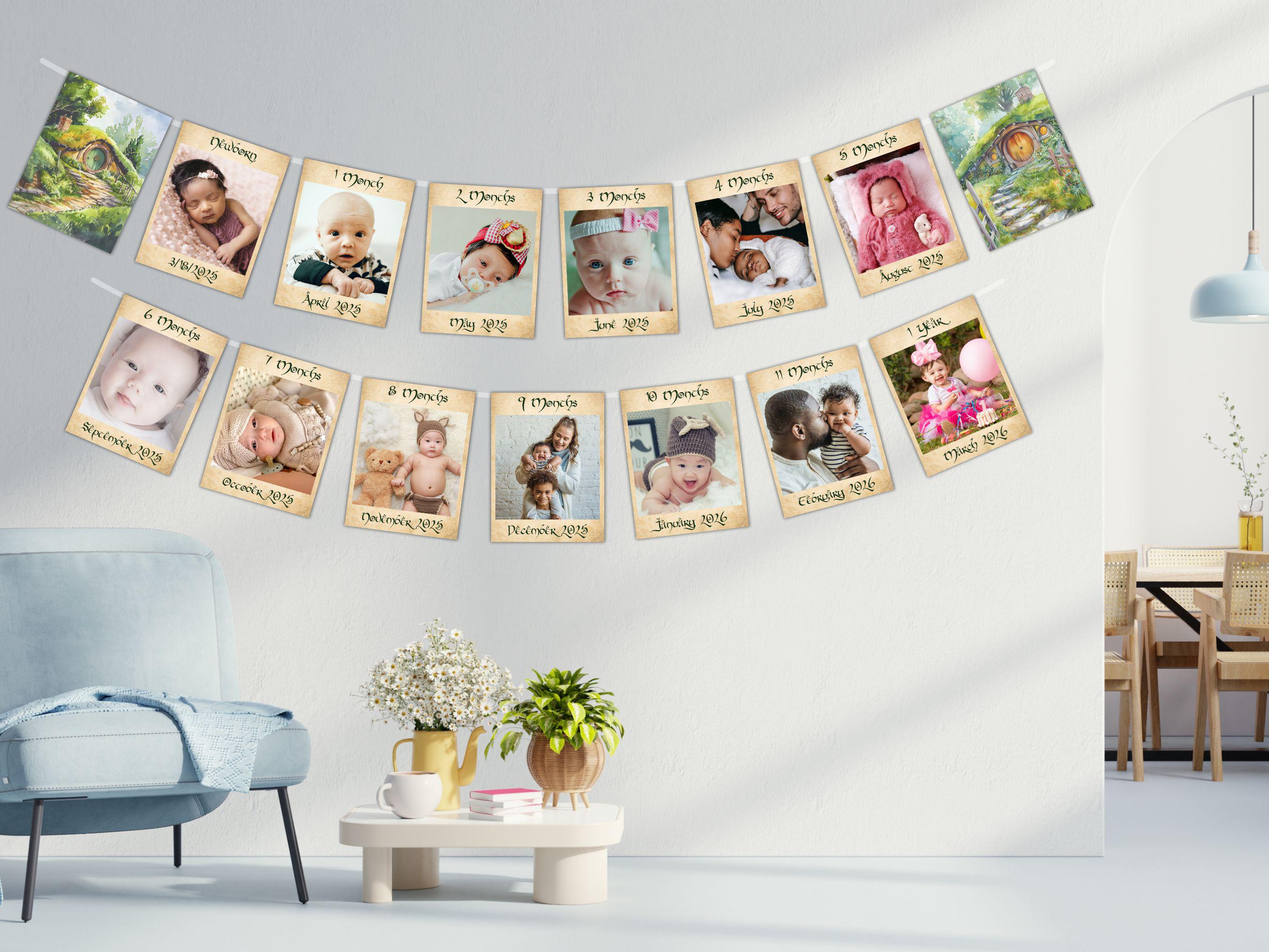 Fantasy Shire Baby Photo Banner, Magic Ring Personalized Decoration ...