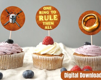 Hobbit Cake Topper Fantasy Party Decor Tolkien Birthday Decorations ...