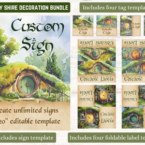 Editable Fantasy Shire Decorations Bundle, Magic Ring Birthday Party ...