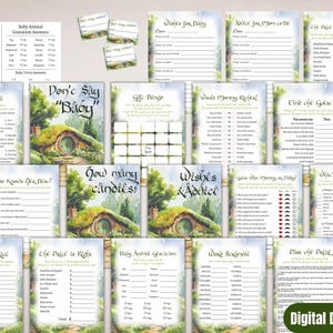 Printable Fantasy Shire Game Bundle, 15 Baby Shower Activities, Magic ...