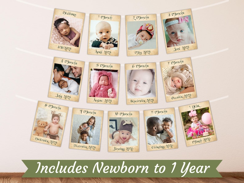 Fantasy Shire Baby Photo Banner, Magic Ring Personalized Decoration ...