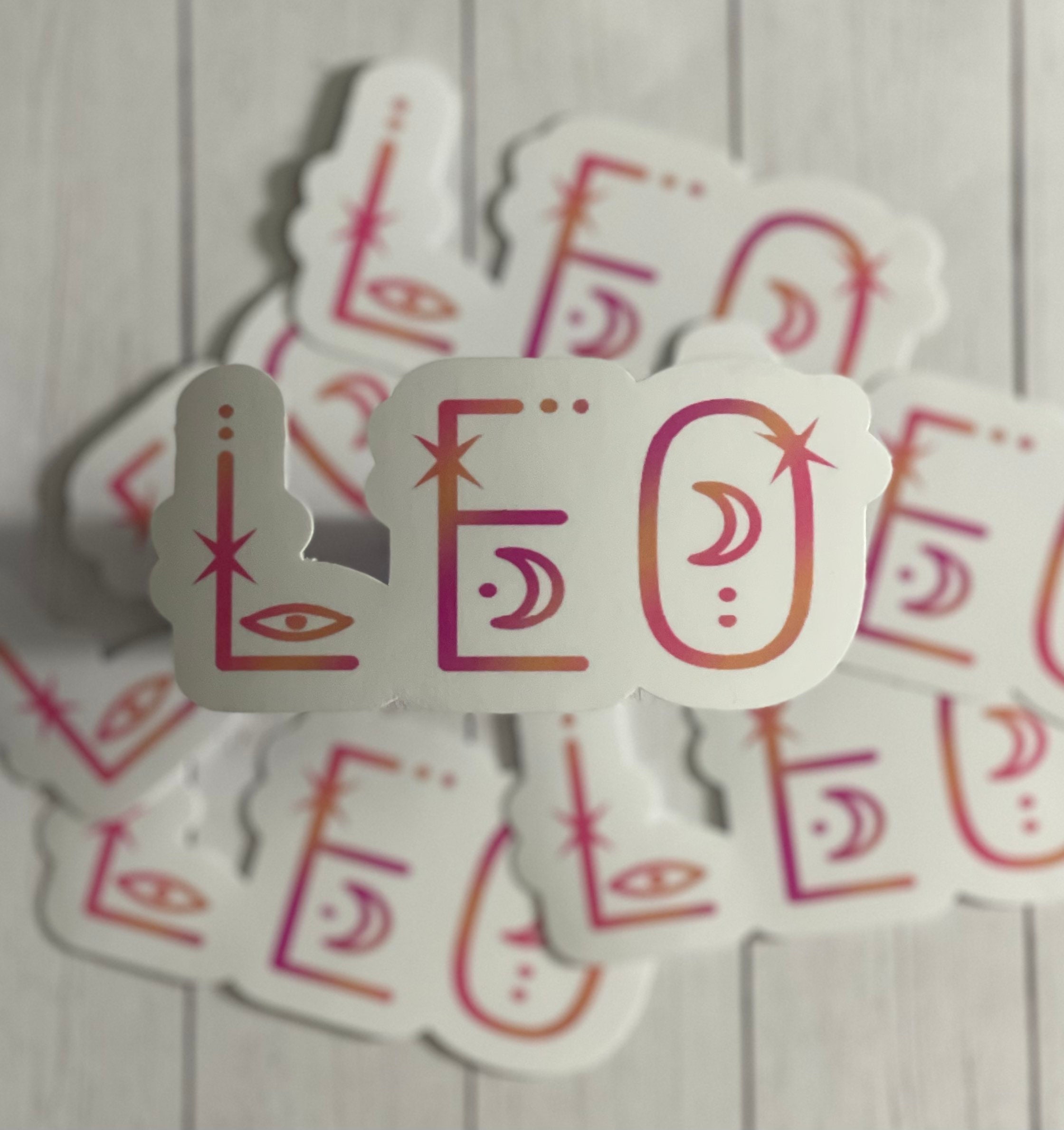 Leo Sticker, Vinyl Sticker, Waterproof, Water Bottle Sticker, Laptop ...