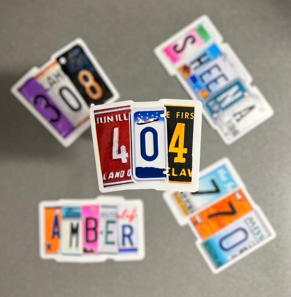 License Plate Custom Area Code Sticker - Etsy