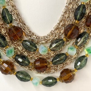 Vintage Necklace West Germany Nine Strands Paperclip Chain Three ...