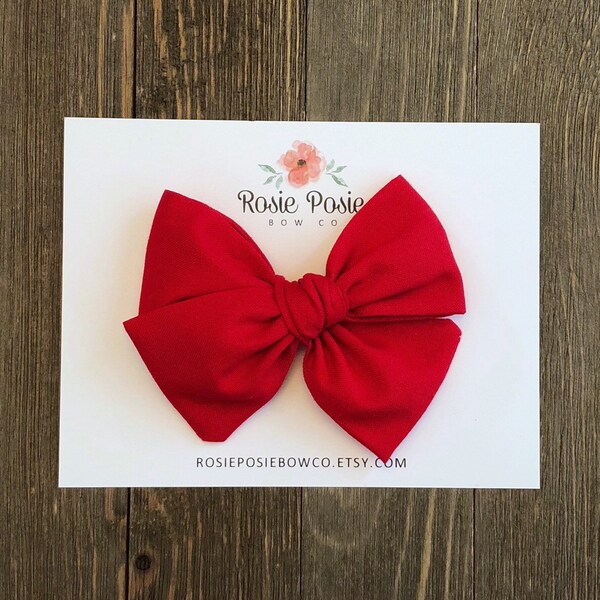 Baby Red Bow - Etsy