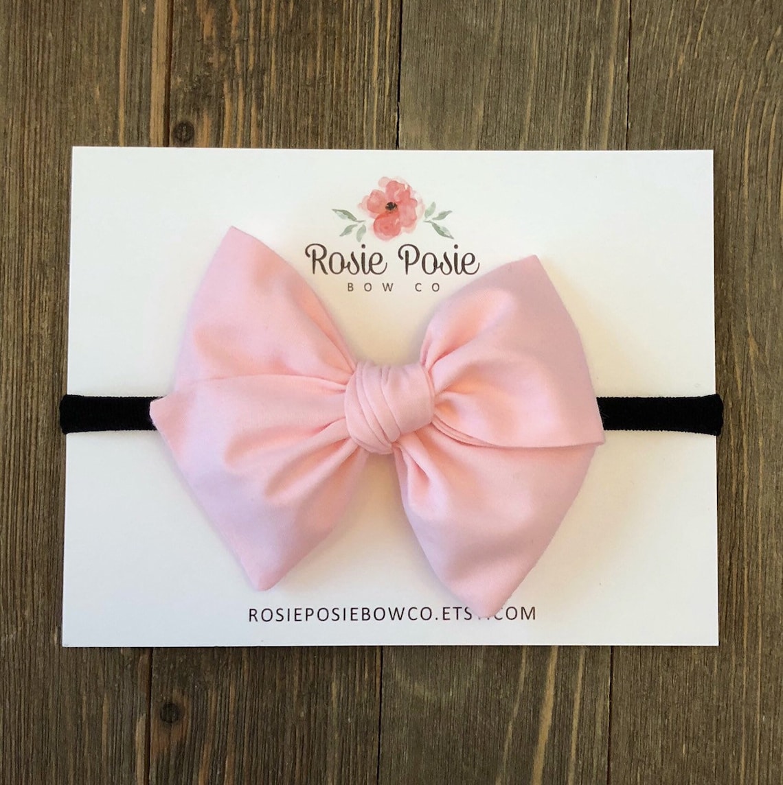 Light Pink Fabric Bow Girls Hair Bow Baby Bow Toddler | Etsy