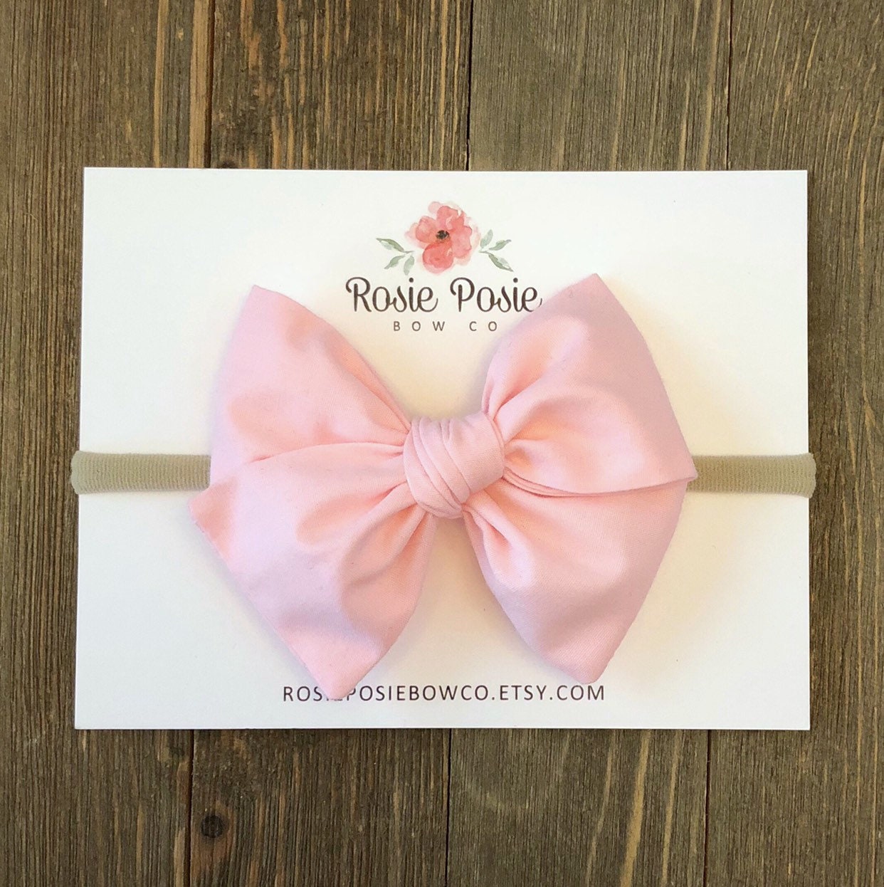 Light Pink Fabric Bow Girls Hair Bow Baby Bow Toddler - Etsy