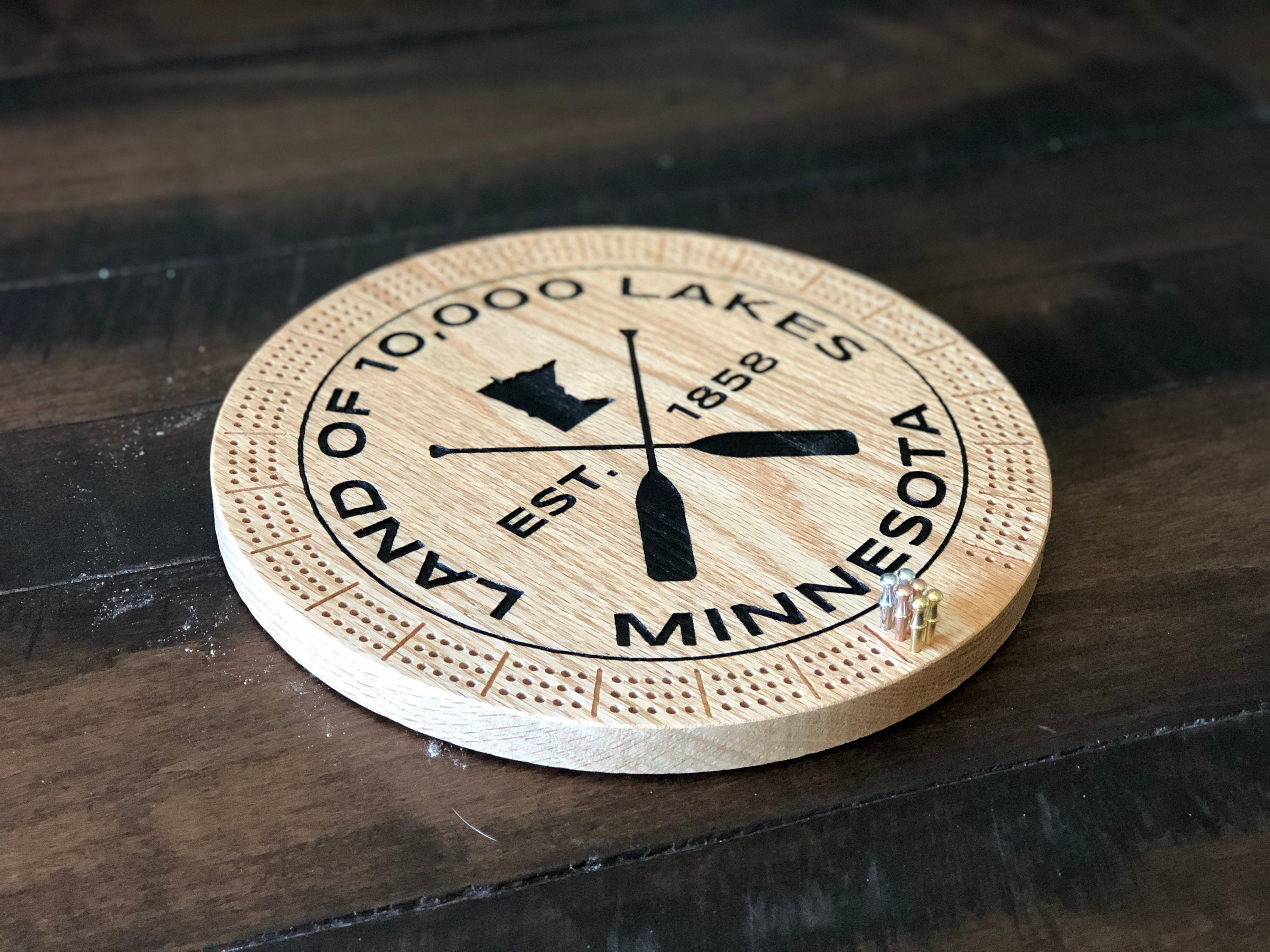 Minnesota Cribbage Board - Etsy