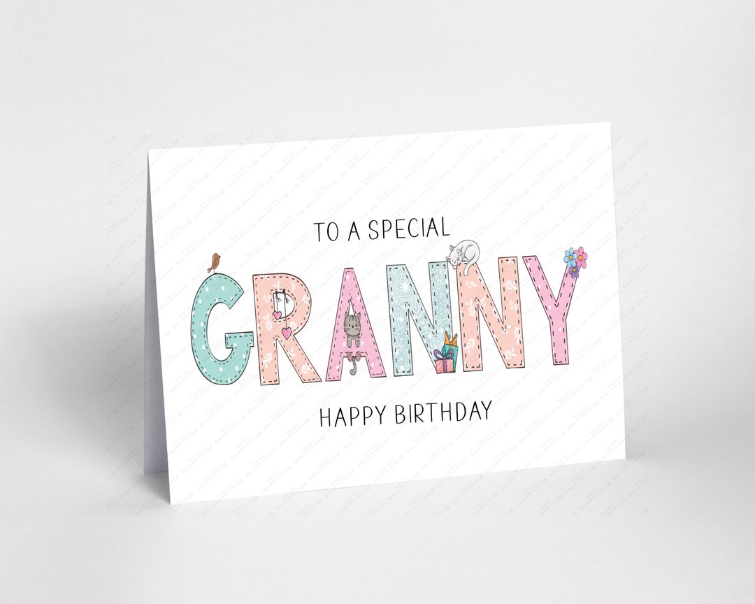 Granny Birthday Card, Special Granny, Happy Birthday, Get Well Soon ...