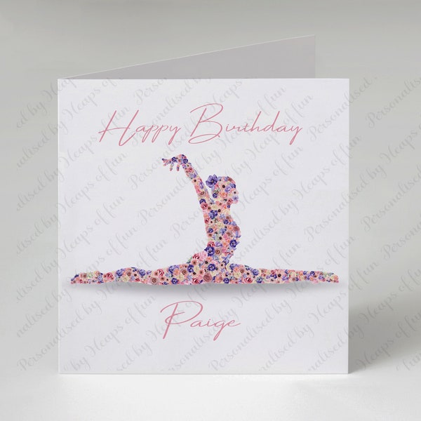 Personalized Birthday Card Gymnastics - Etsy