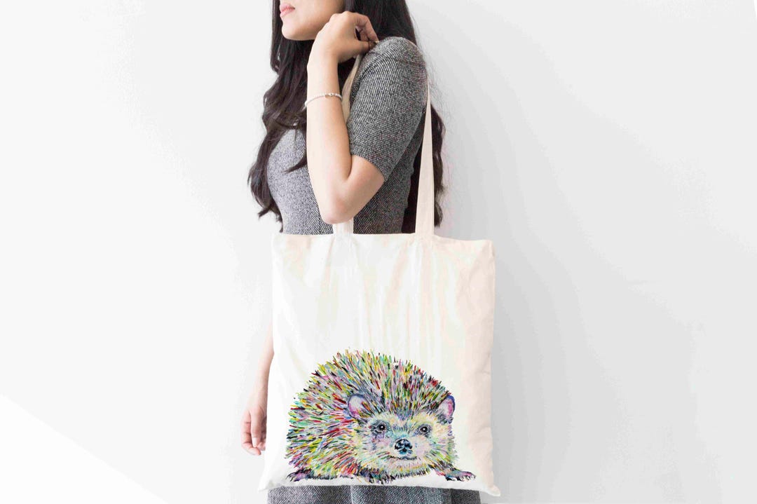 Personalised Hedgehog Tote Bag – Customised Shopper Bag, Personalised ...