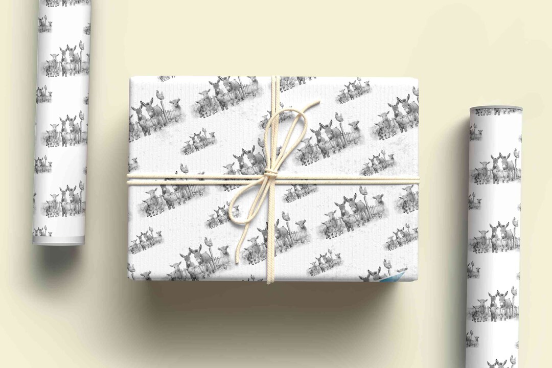 Farm Themed Wrapping Paper, Personalised Gift Wrap, Birthday Wrapping ...