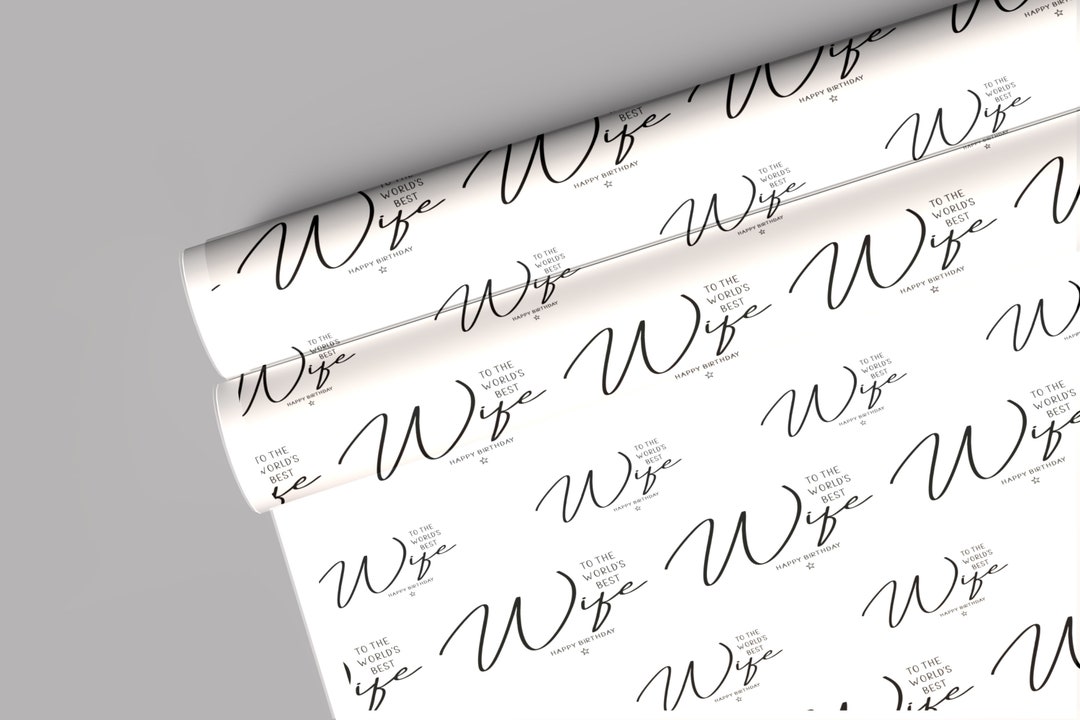 Wife Wrapping Paper Personalised Gift Wrap - Etsy UK