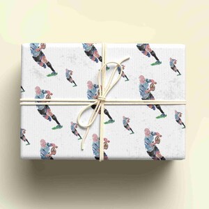 Rugby Themed Wrapping Paper, Personalised Gift Wrap, - Etsy