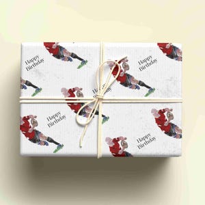 Rugby Themed Wrapping Paper, Personalised Gift Wrap, - Etsy