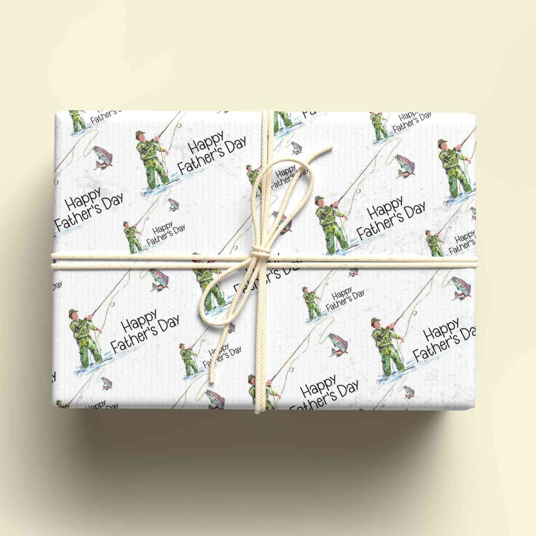 Fishing Themed Father's Day Wrapping Paper - Etsy