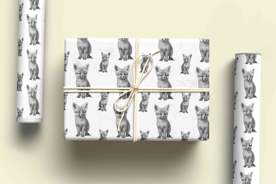 Fox Wrapping Paper, Personalised Gift Wrap, Birthday Wrapping Paper - Etsy