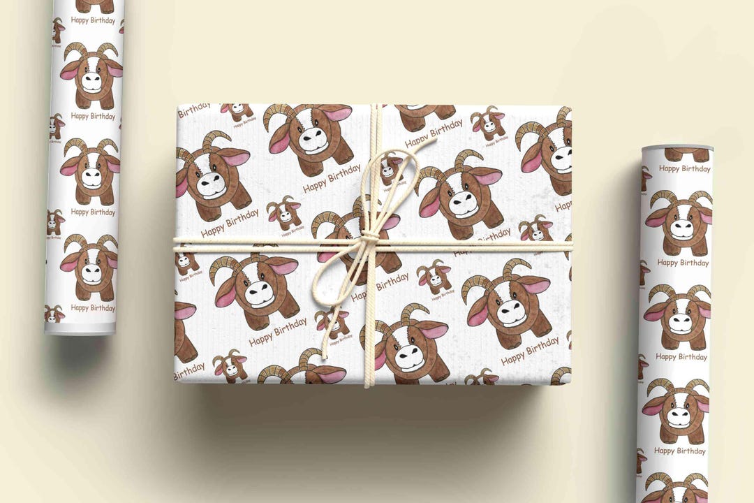 Cute Goat Wrapping Paper - Etsy