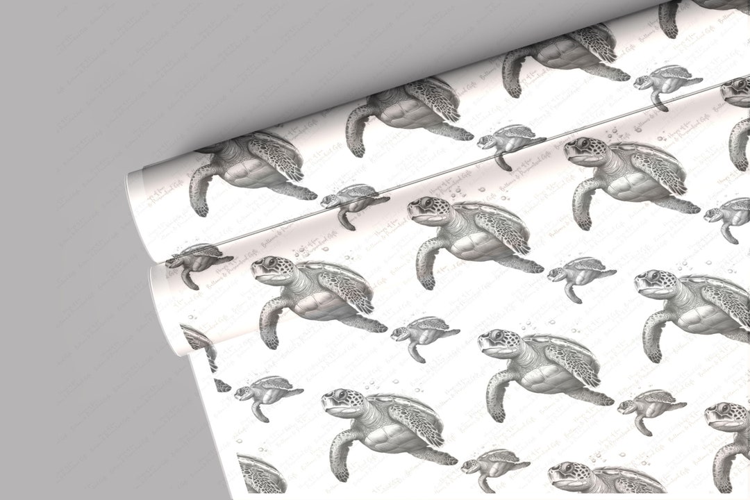 Sea Turtle Wrapping Paper Personalised Gift Wrap - Etsy