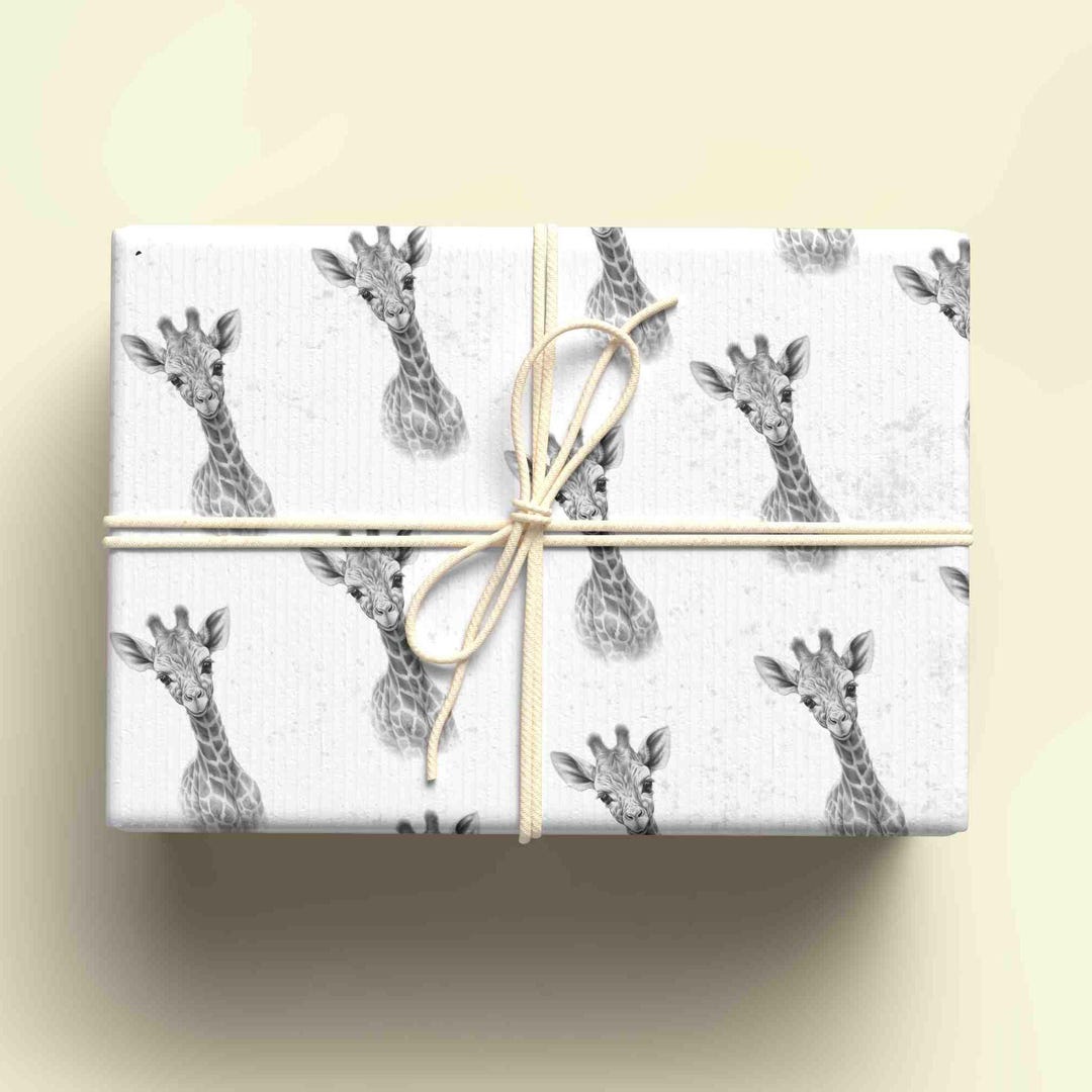 Giraffe Wrapping Paper - Personalised Gift Wrap - Etsy