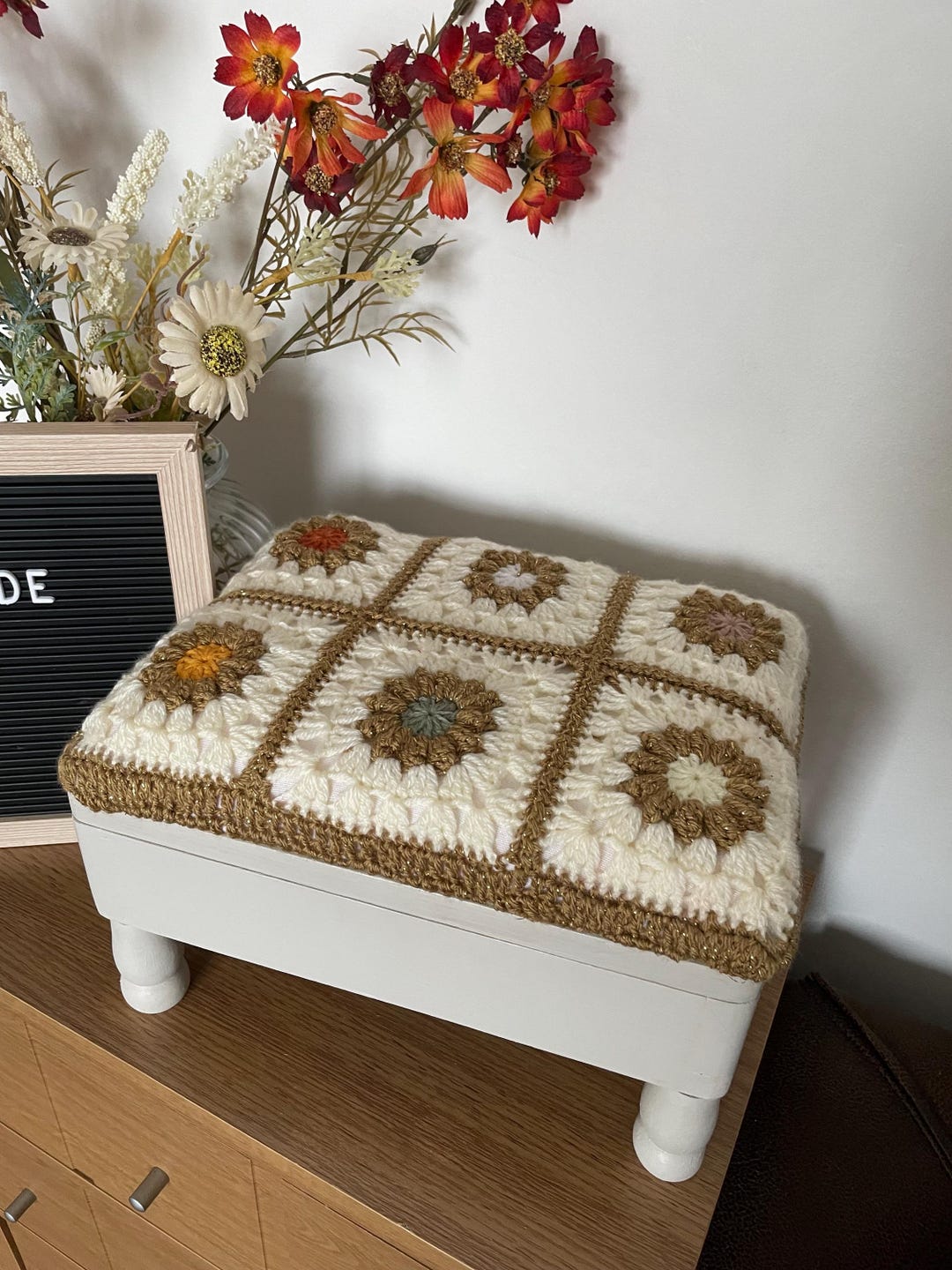 Upcycled Vintage Storage Footstool - Etsy