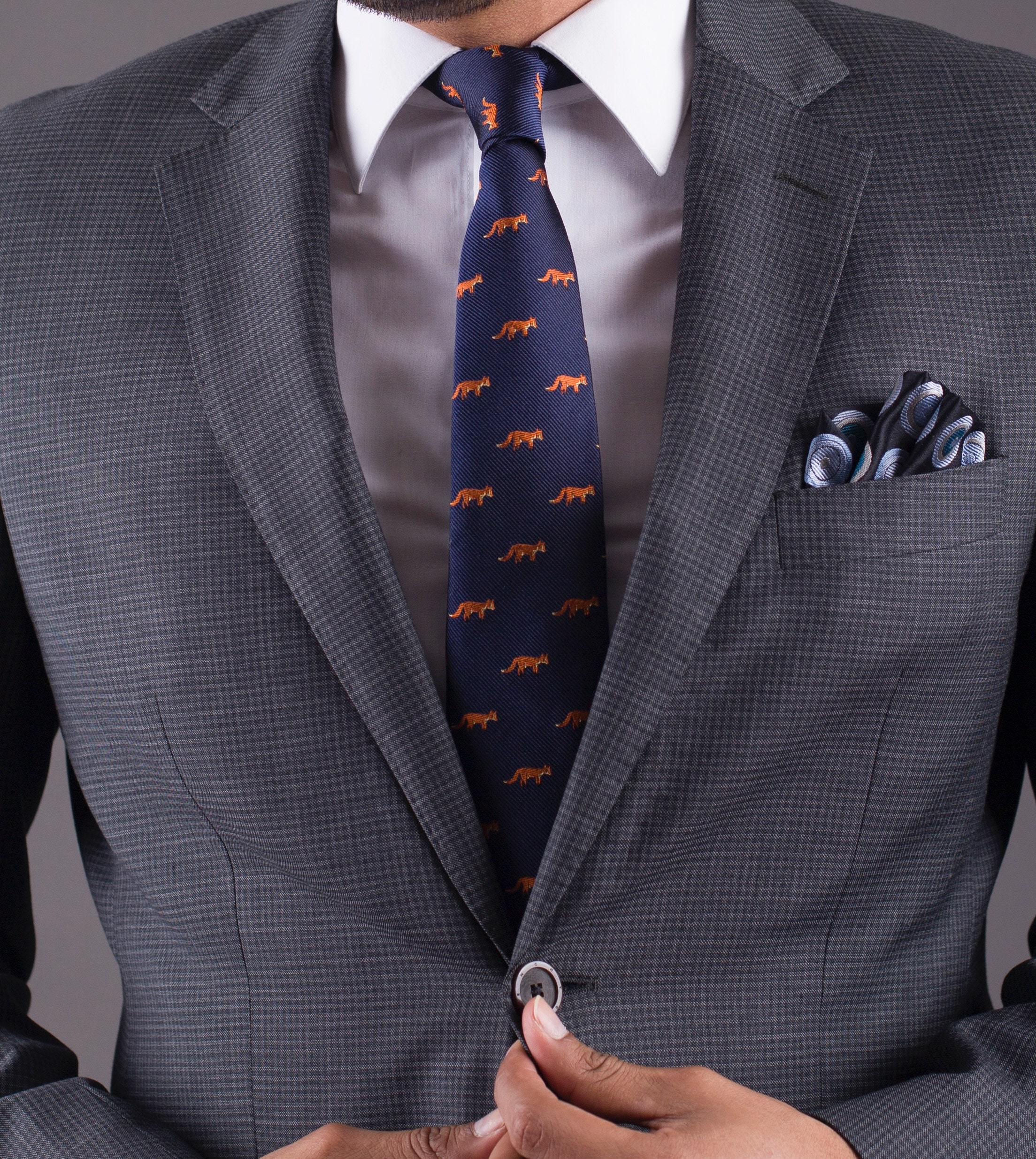 Blue Andean Fox Tie - Etsy