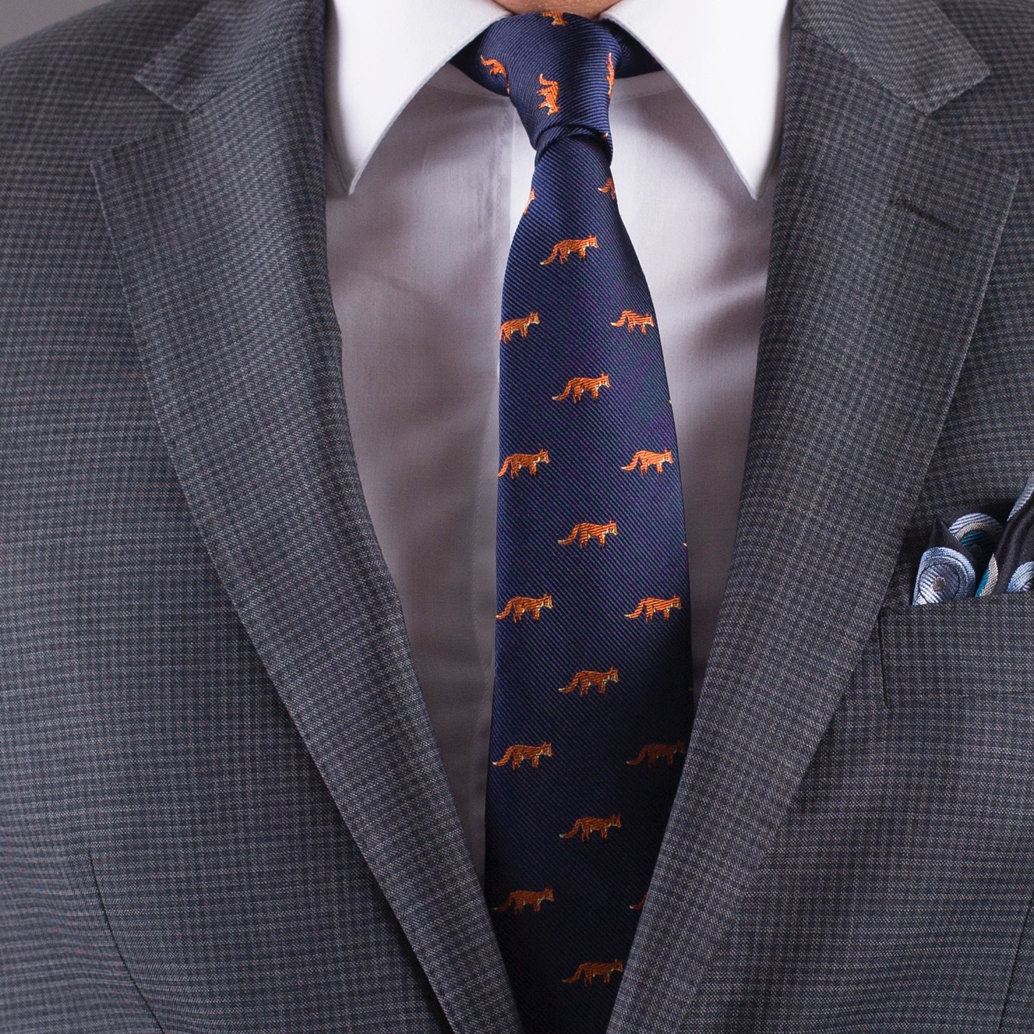 Blue Andean Fox Tie - Etsy