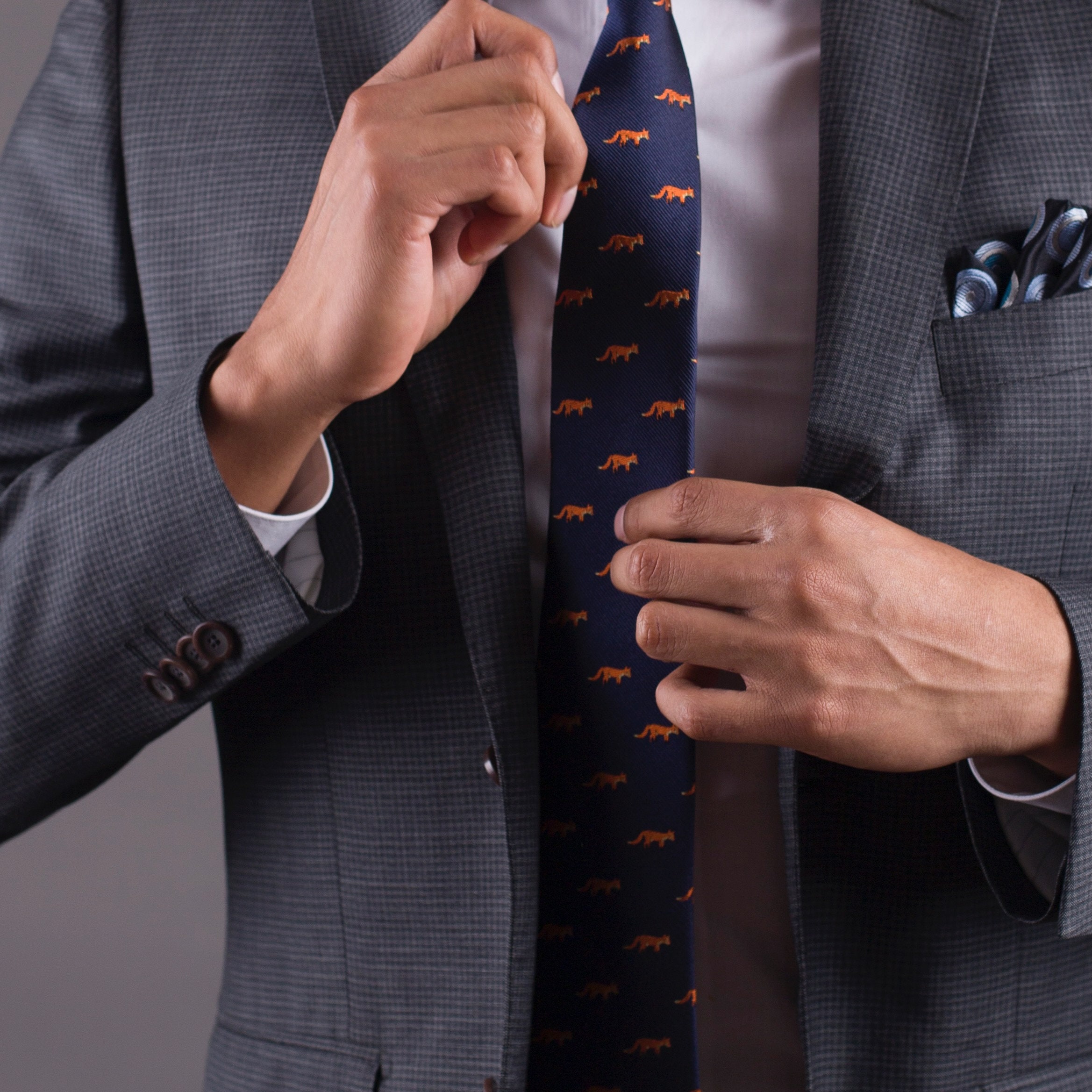 Blue Andean Fox Tie - Etsy