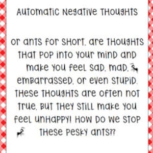 Automatic Negative Thoughts Workbook Etsy