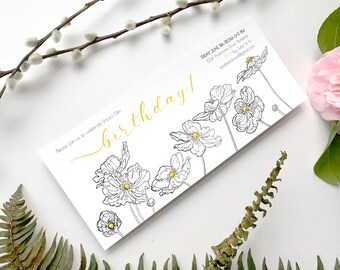 Anemone Vort Invitation Template, Engagement Party Invitation, Digital ...