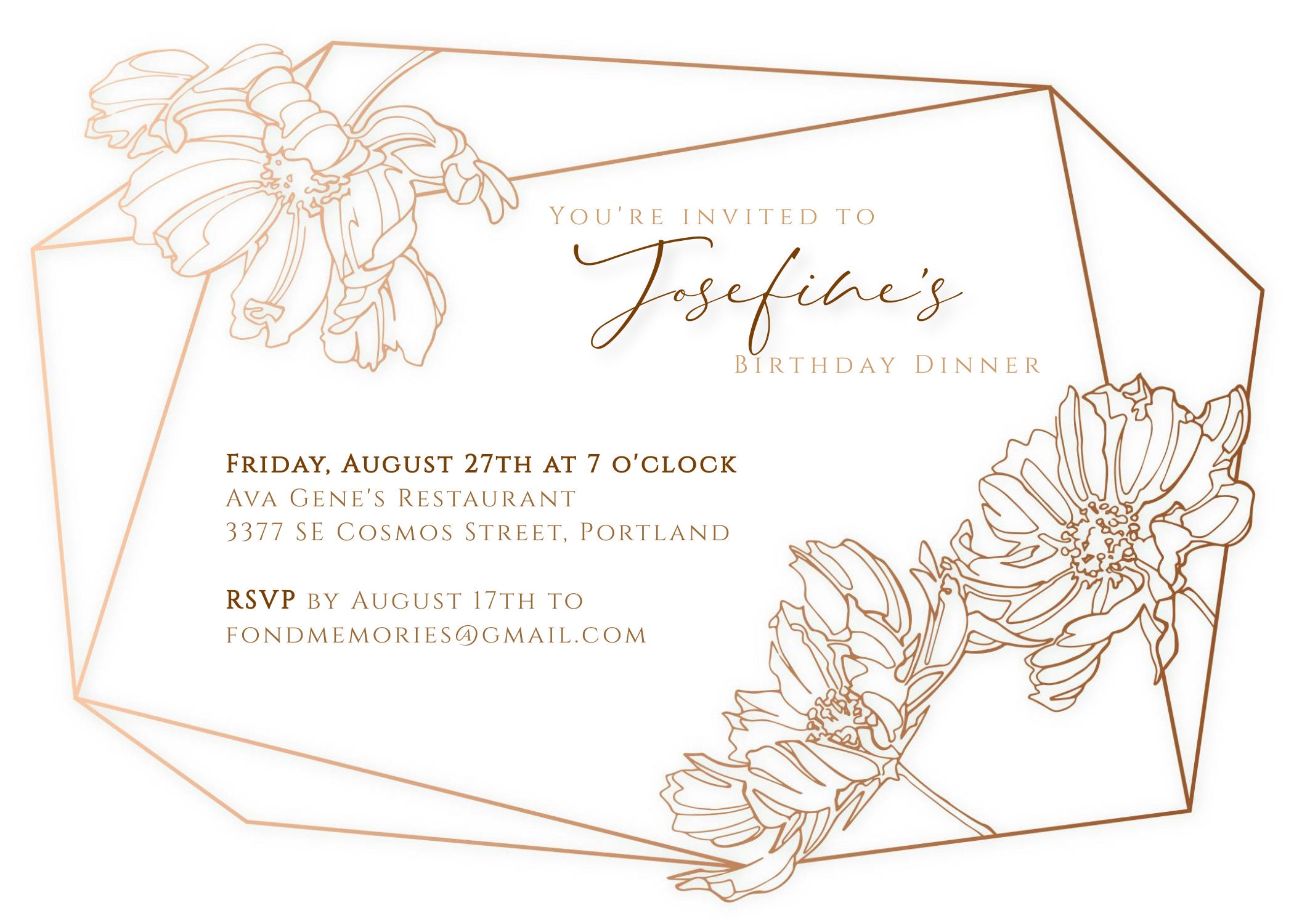 Cosmos Birthday Invitation Template - Etsy