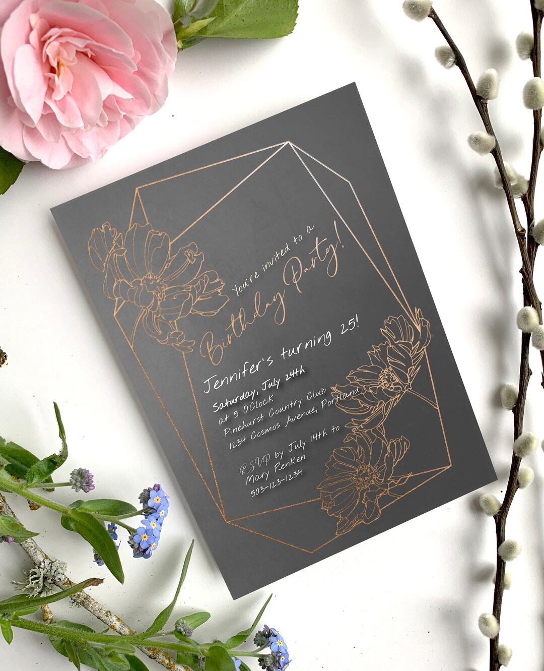 Cosmos Birthday Party Invitation Template - Etsy