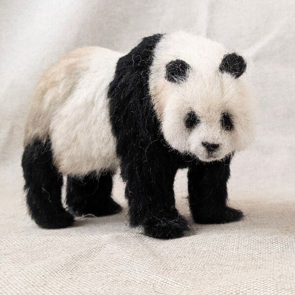 Needle Felted Panda - Etsy