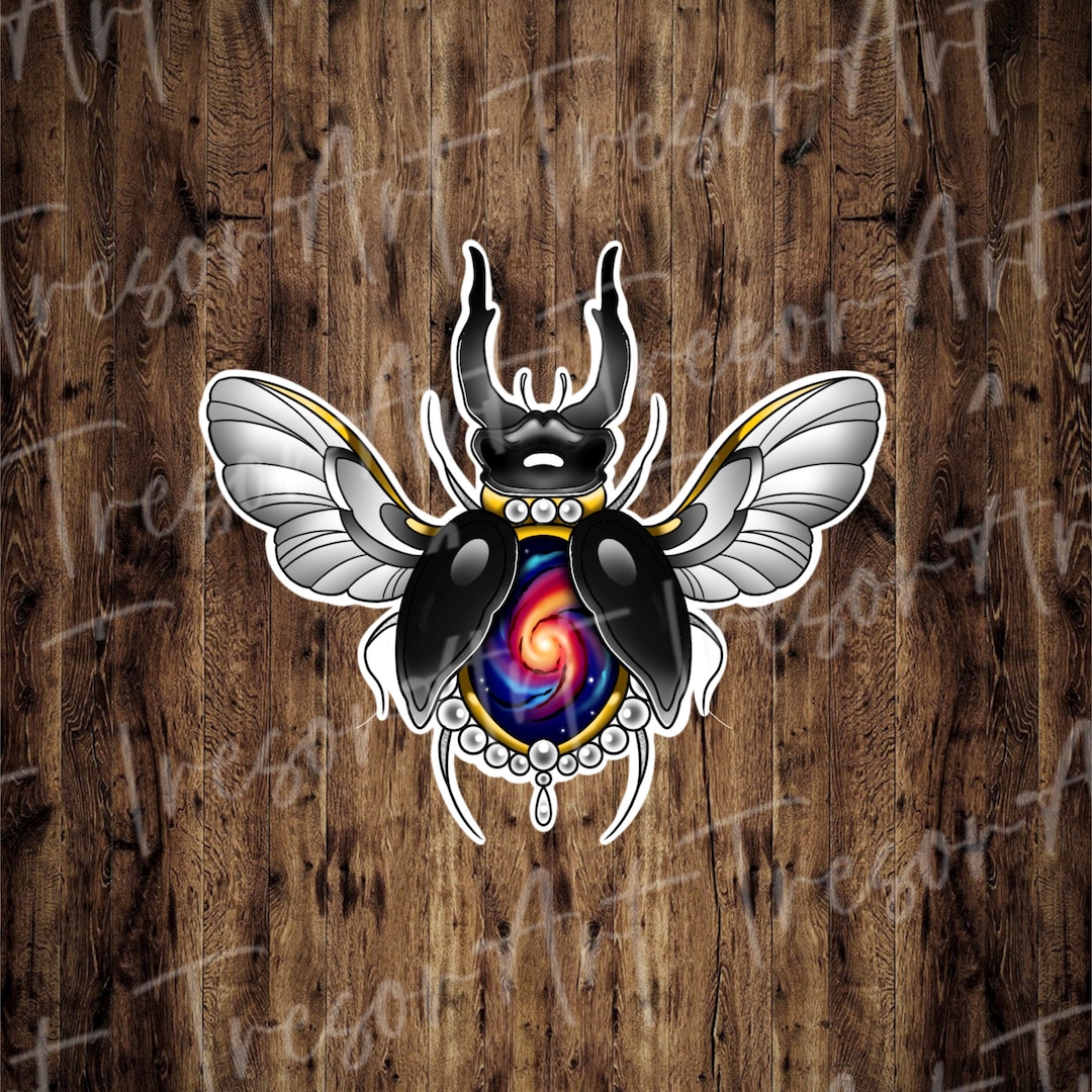 Beetle Sticker / Beetle / Waterproof Vinyl Sticker / Weatherproof ...