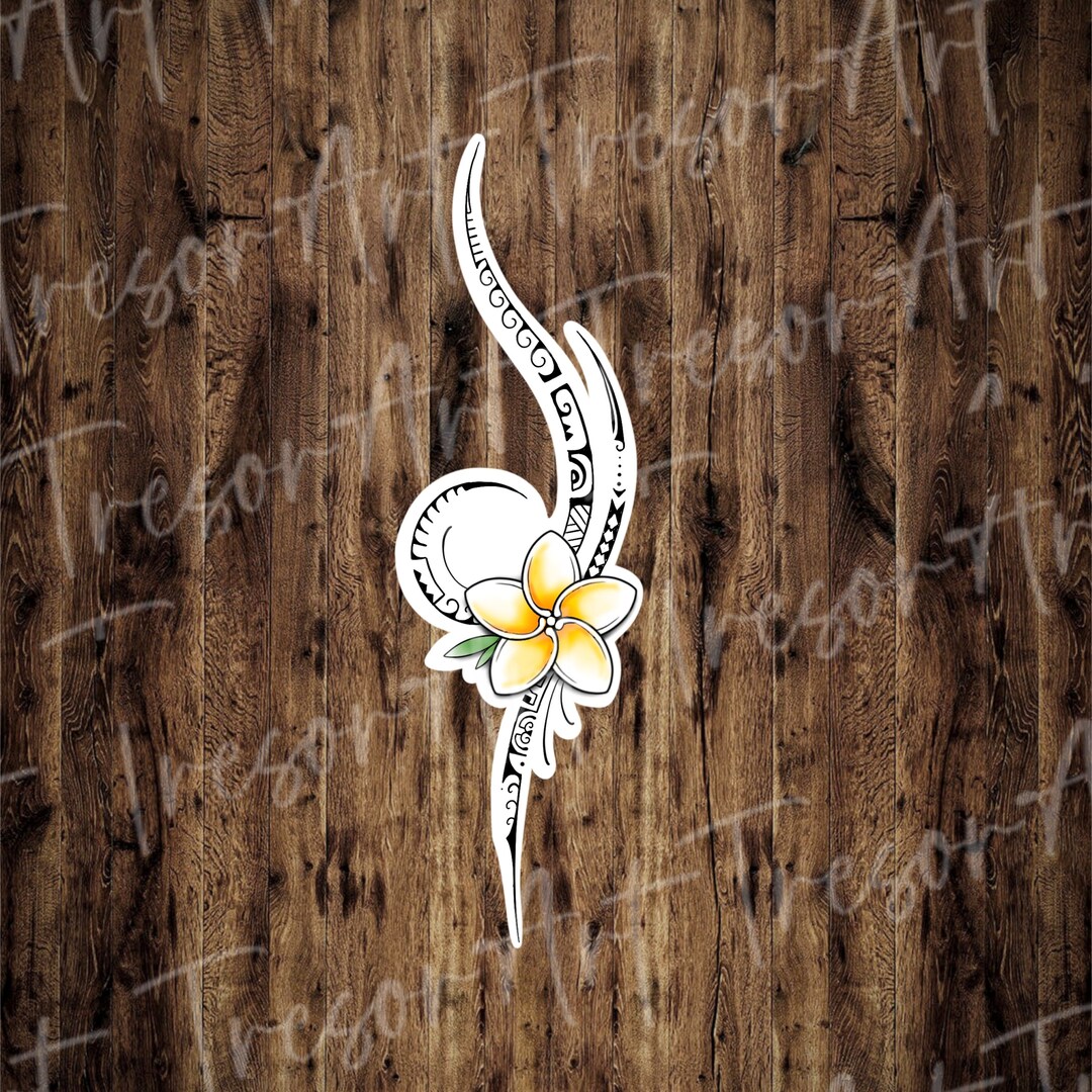 Autocollant polynesien / tiaré / ornementale / sticker vinyle - Etsy France