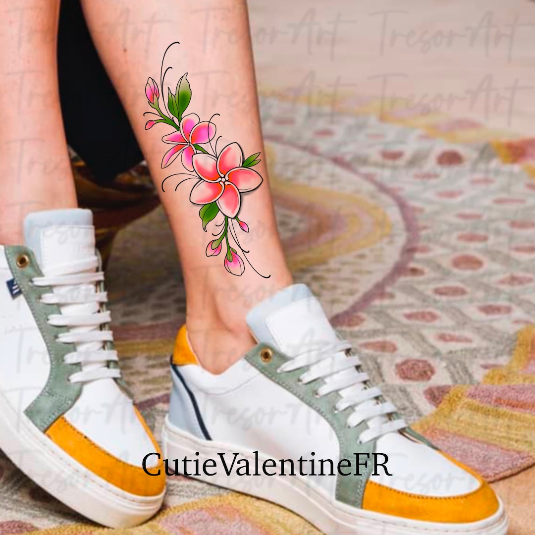 Tiare Flower Monoi Temporary Tattoo Ephemeral Tattoo Small - Etsy