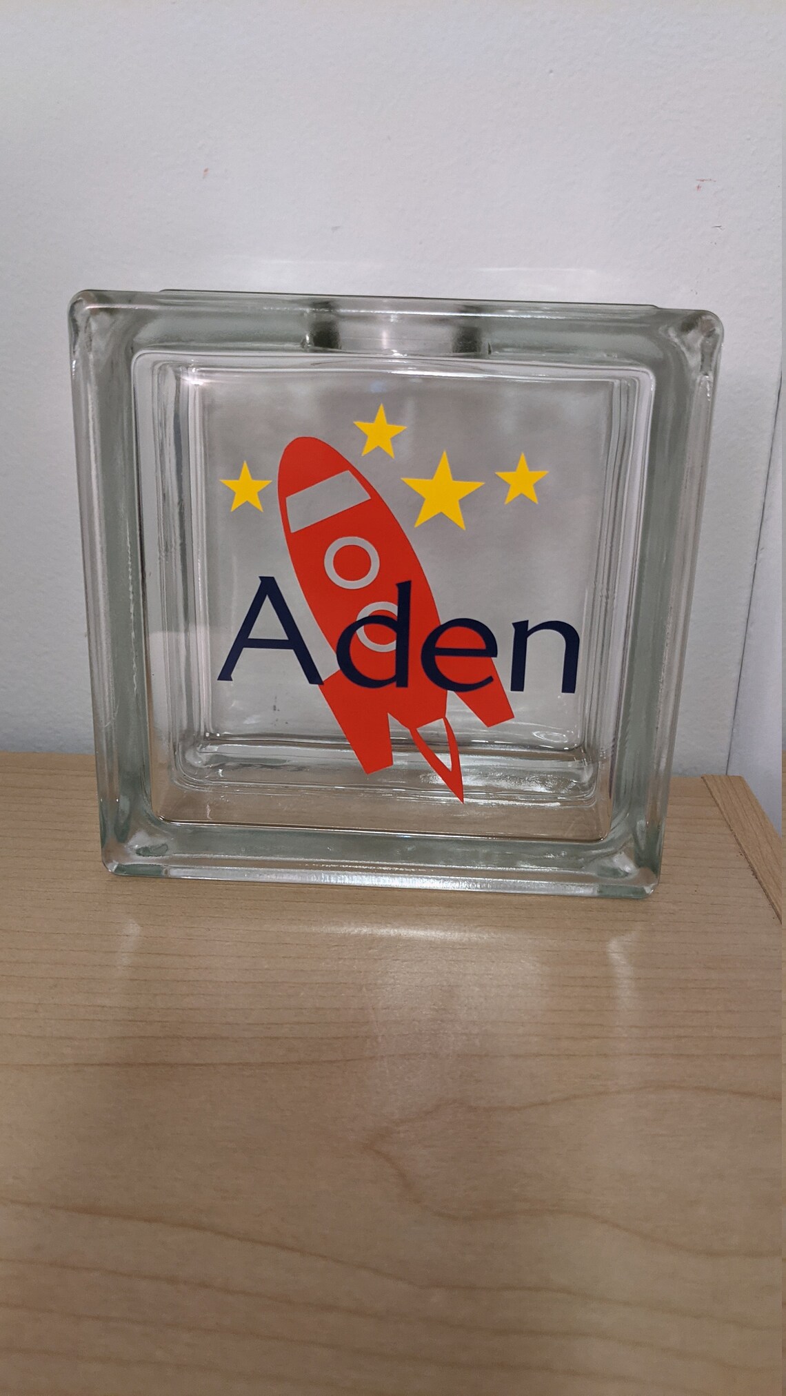 Personalized Spaceship Piggy Bank. Kids Gift. Kids Birthday Gift. Glass ...