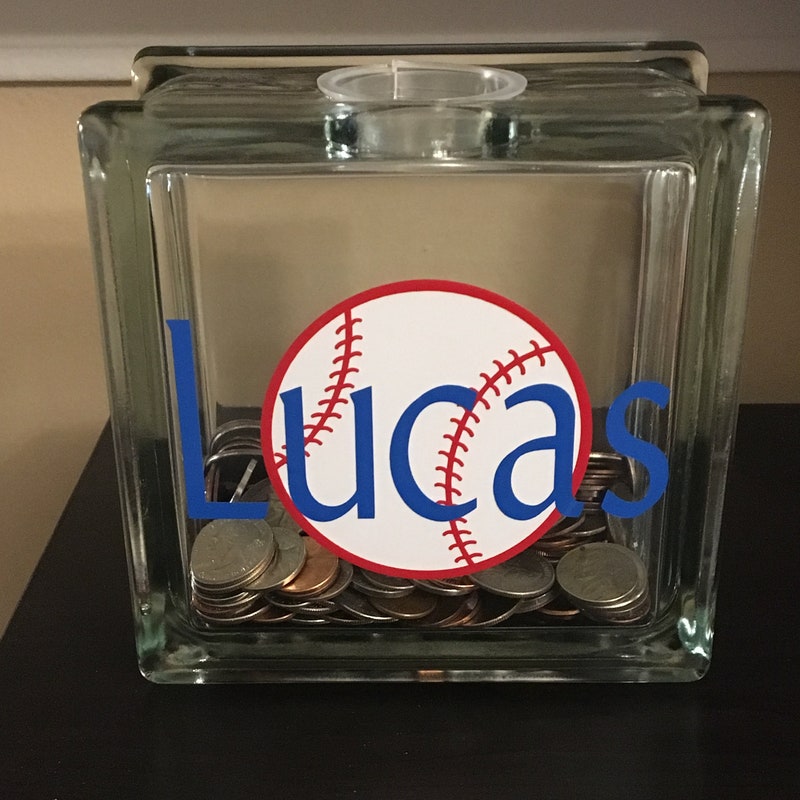 Glass Block Piggy Bank - Etsy