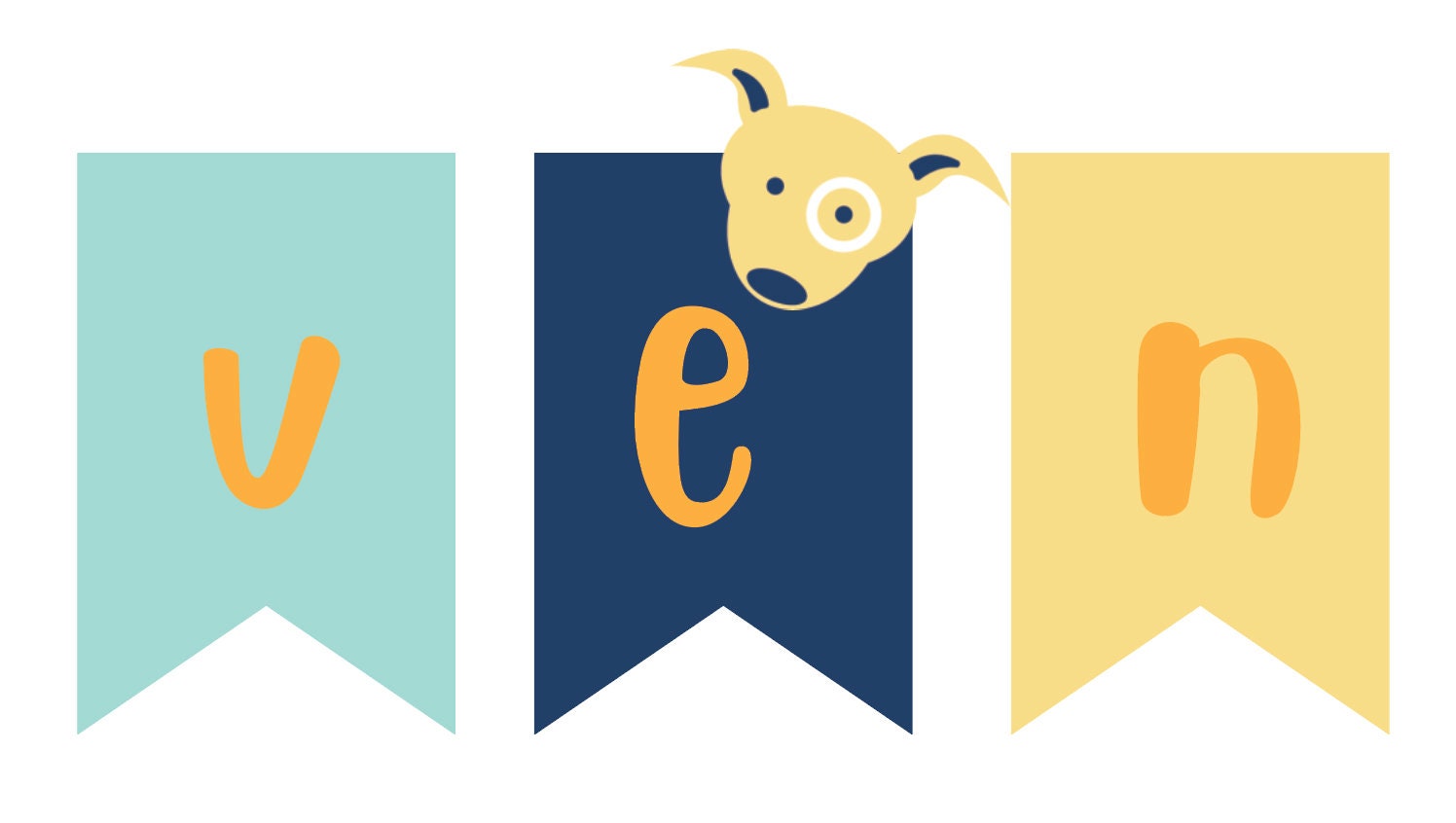 Banderín SVG AI PDF para imprimir de bienvenida para niño - Etsy México