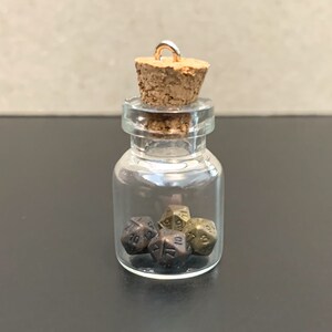 Tiny Dice Jar With Four 5mm Metal D20s Dnd Dice RPG Dice - Etsy