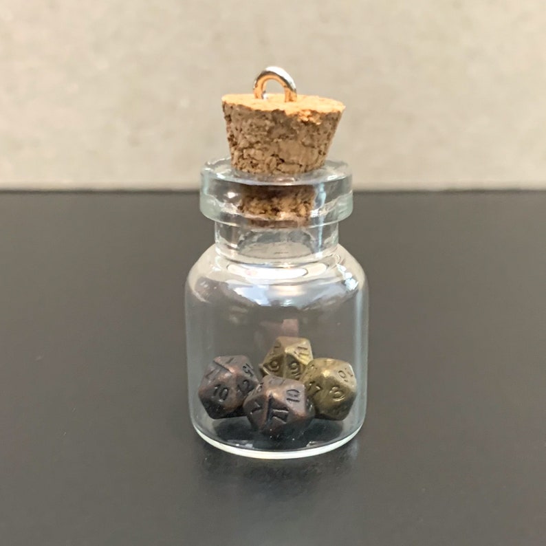 Tiny Dice Jar With Four 5mm Metal D20s Dnd Dice RPG Dice - Etsy