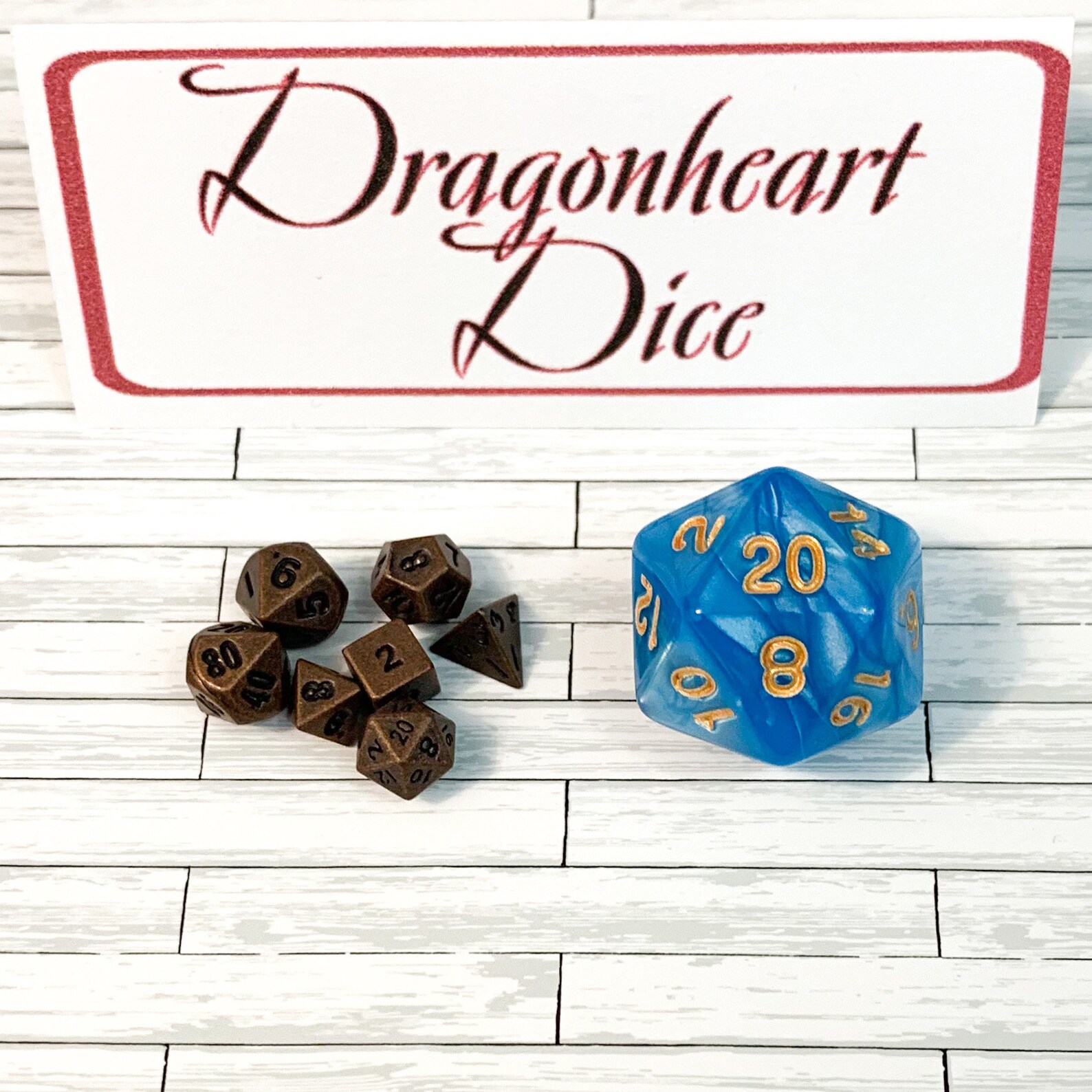 7-die Metal Micro Dice Set for D&D Dungeons and Dragons - Etsy